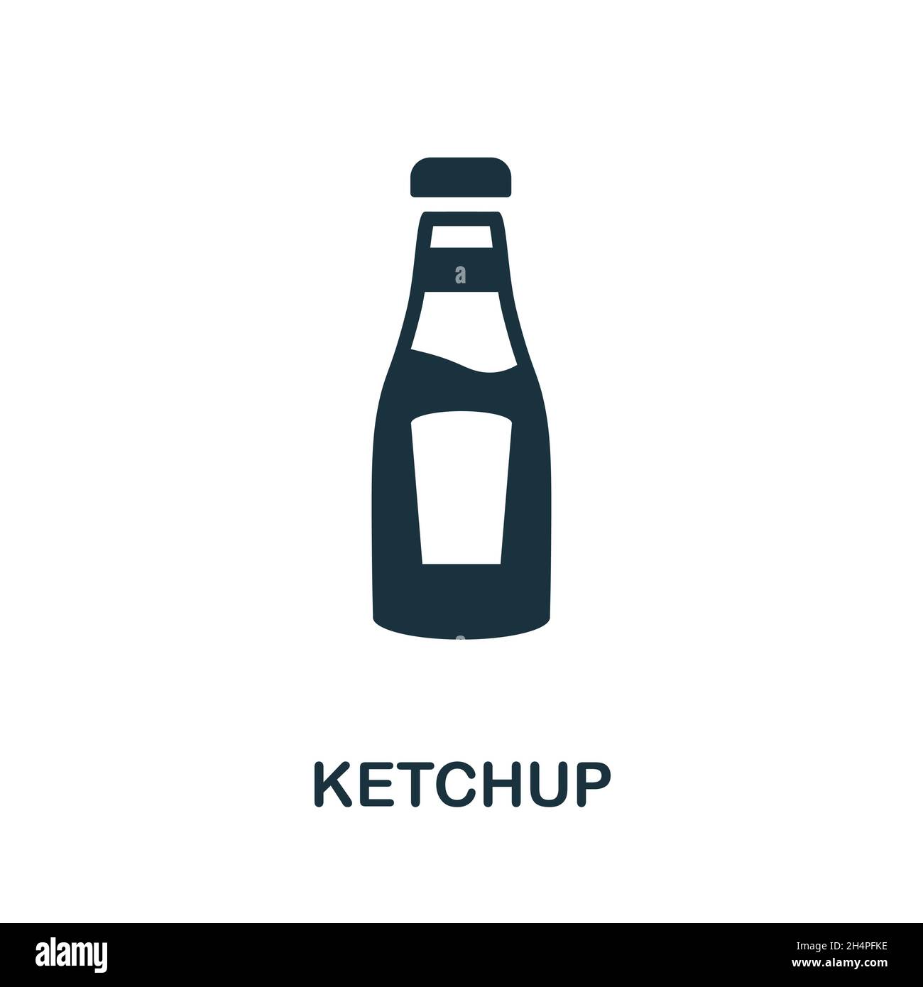 Ketchup icon. Monochrome sign from take away collection. Creative ...