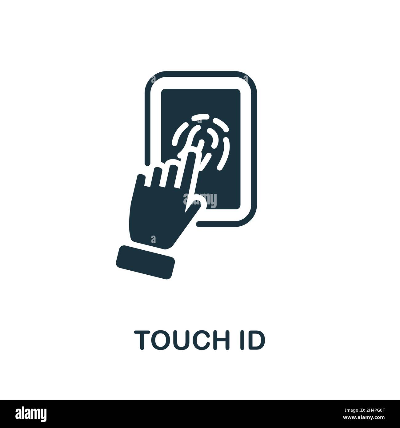 Touch Id icon. Monochrome sign from technology collection. Creative ...