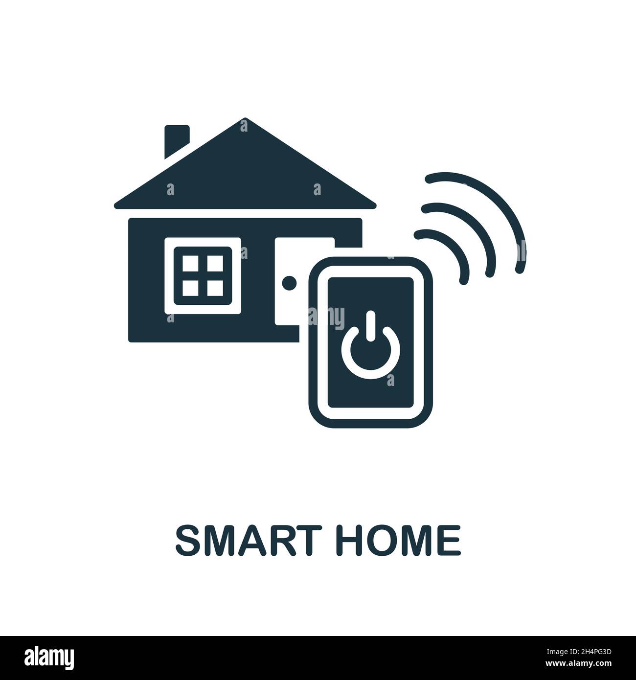 Smart Home icon. Monochrome sign from technology collection. Creative ...