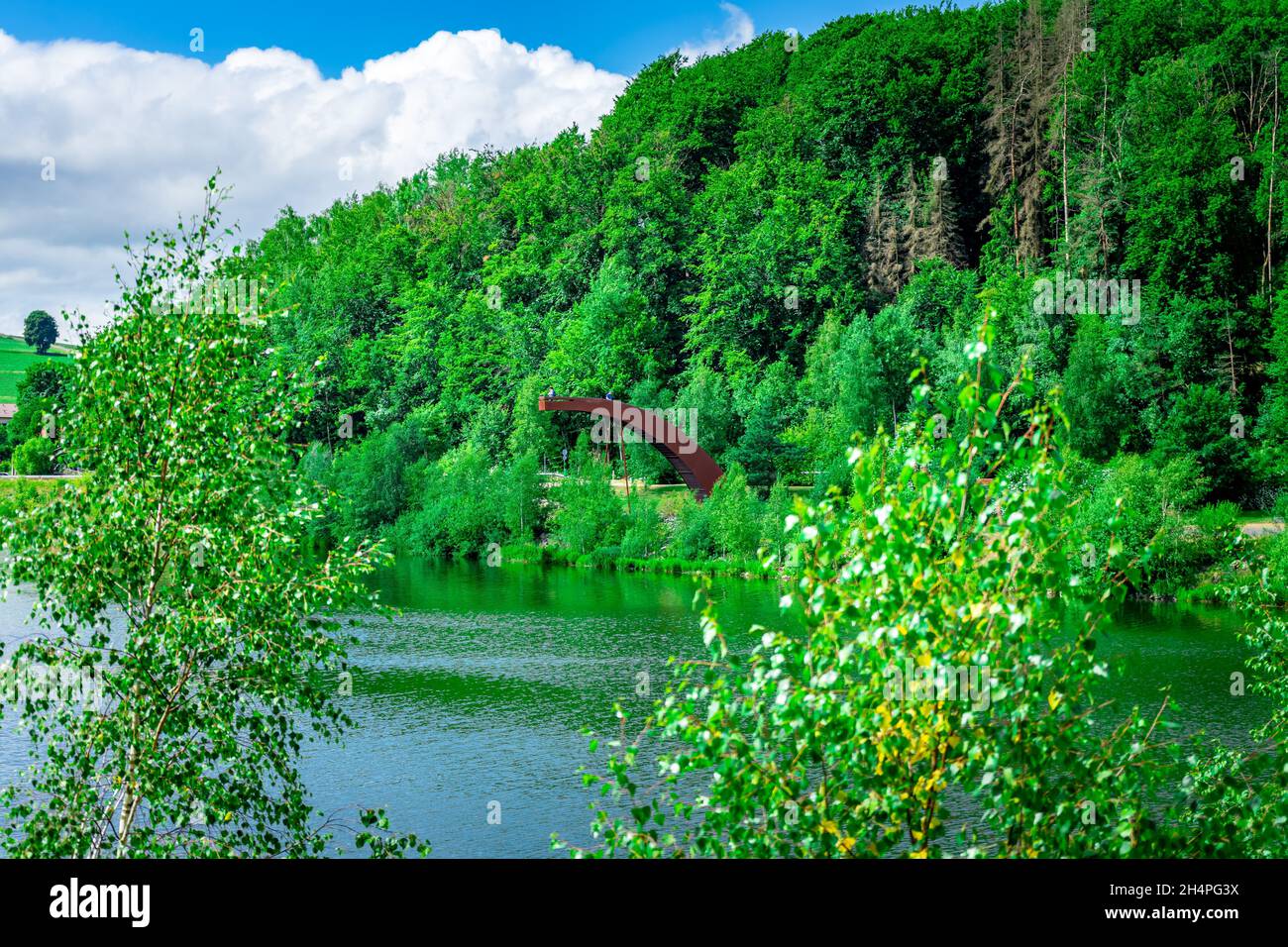 Hiking around the Dragon Lake in the Bavarian Forest Bavaria Germany ...