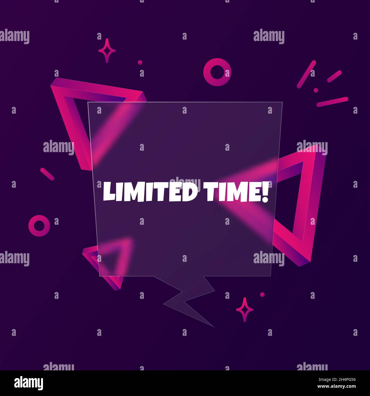 Limited time. Speech bubble banner with Limited time text ...