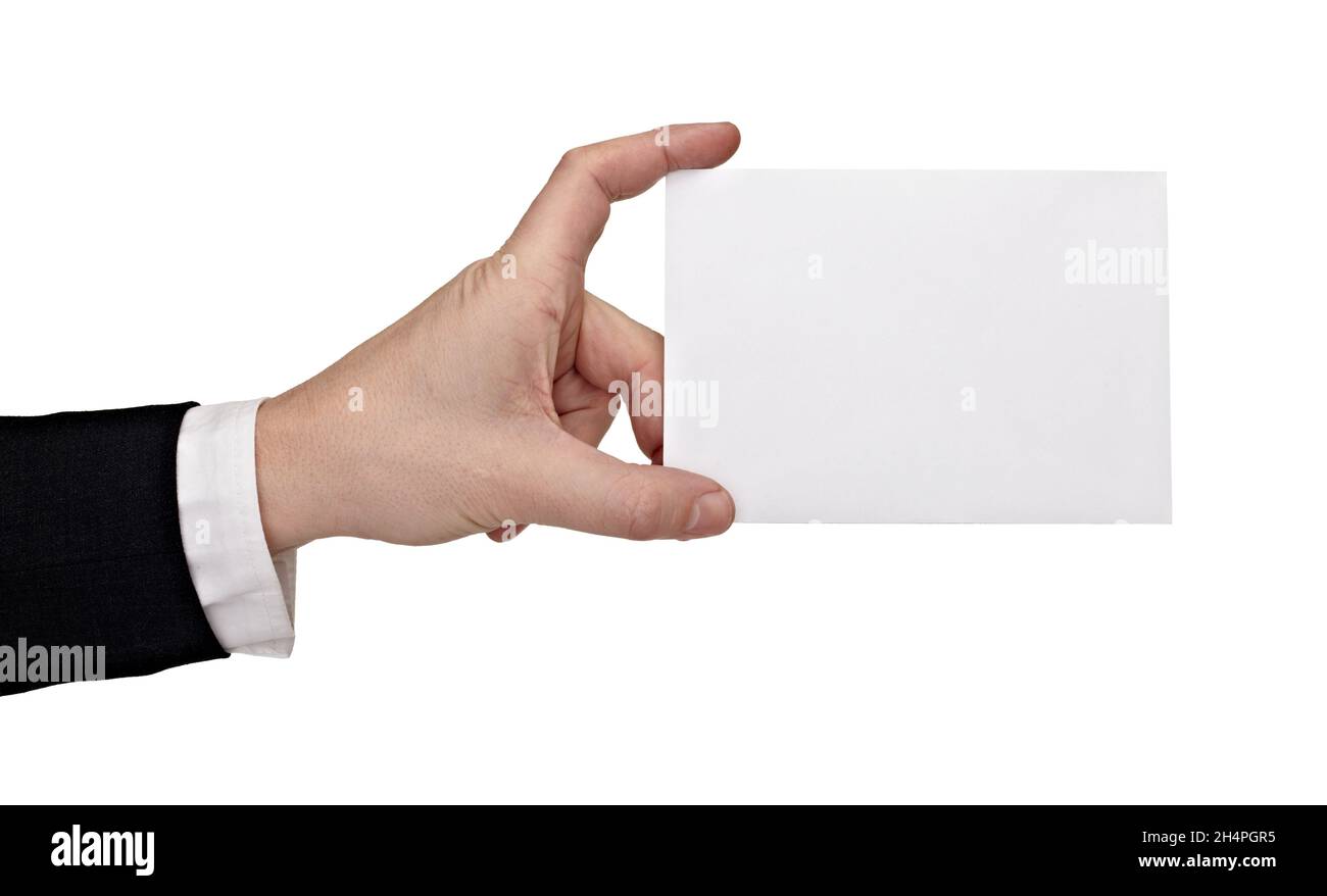 White blank paper card Cut Out Stock Images & Pictures - Alamy