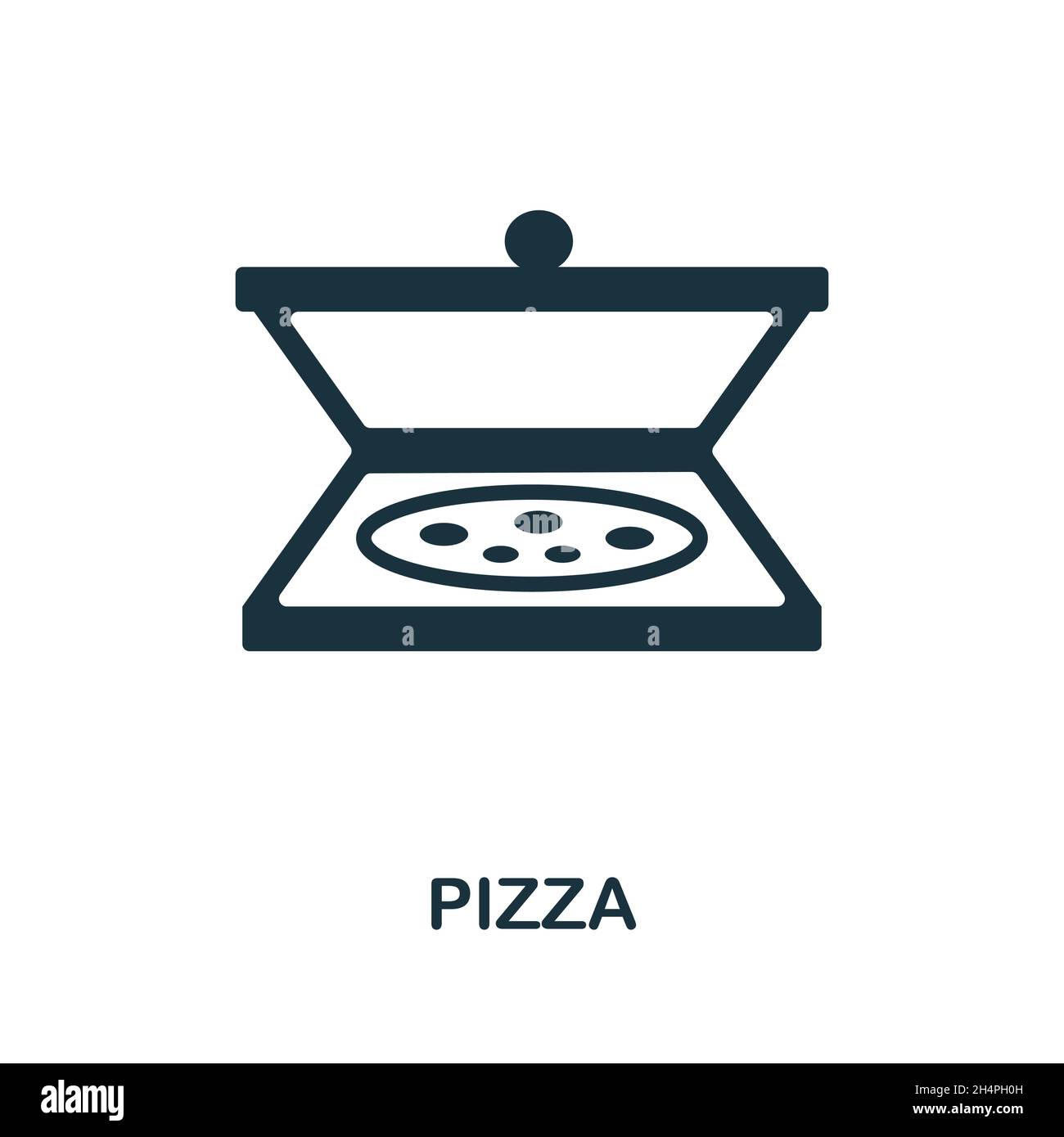Pizza icon. Monochrome sign from take away collection. Creative Pizza ...
