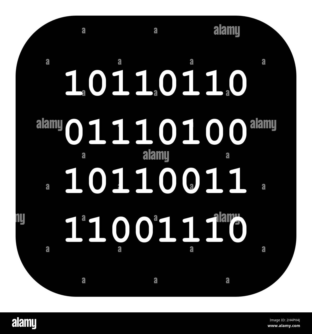 Binary code and app icon Stock Photo - Alamy