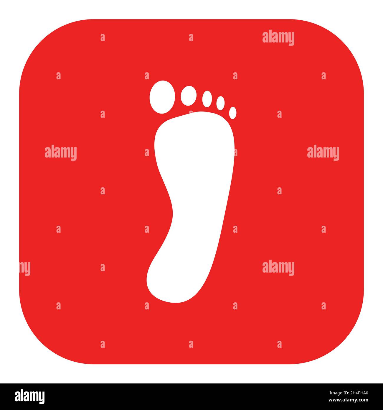 Foot and app icon Stock Photo - Alamy