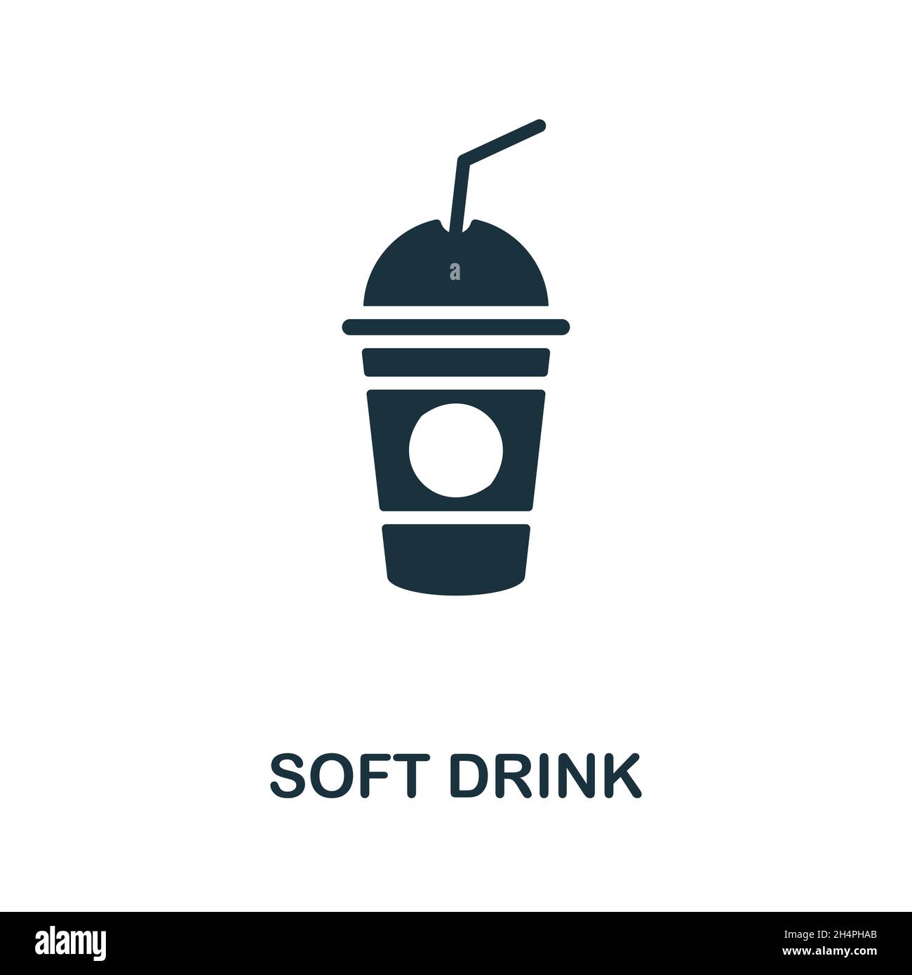 Soft Drink icon. Monochrome sign from take away collection. Creative ...