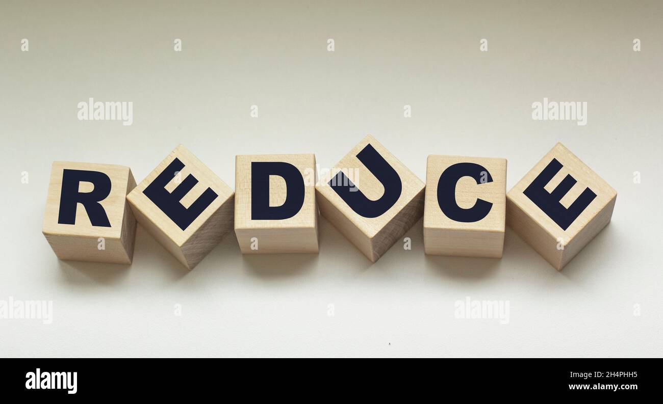 reduce, reuse and recycle word written on wood block. reduce, reuse and ...