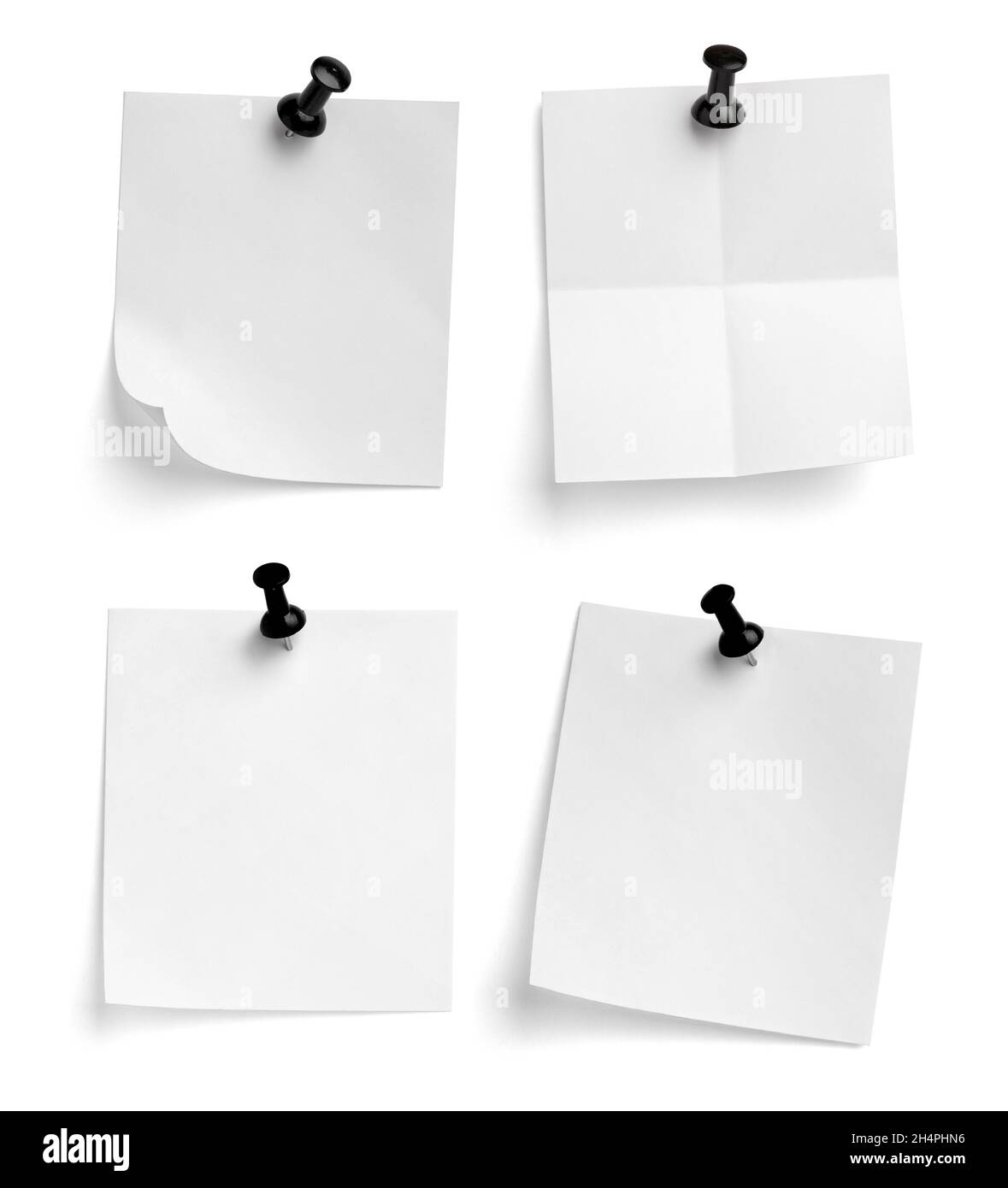 note paper push pin message red white black Stock Photo - Alamy