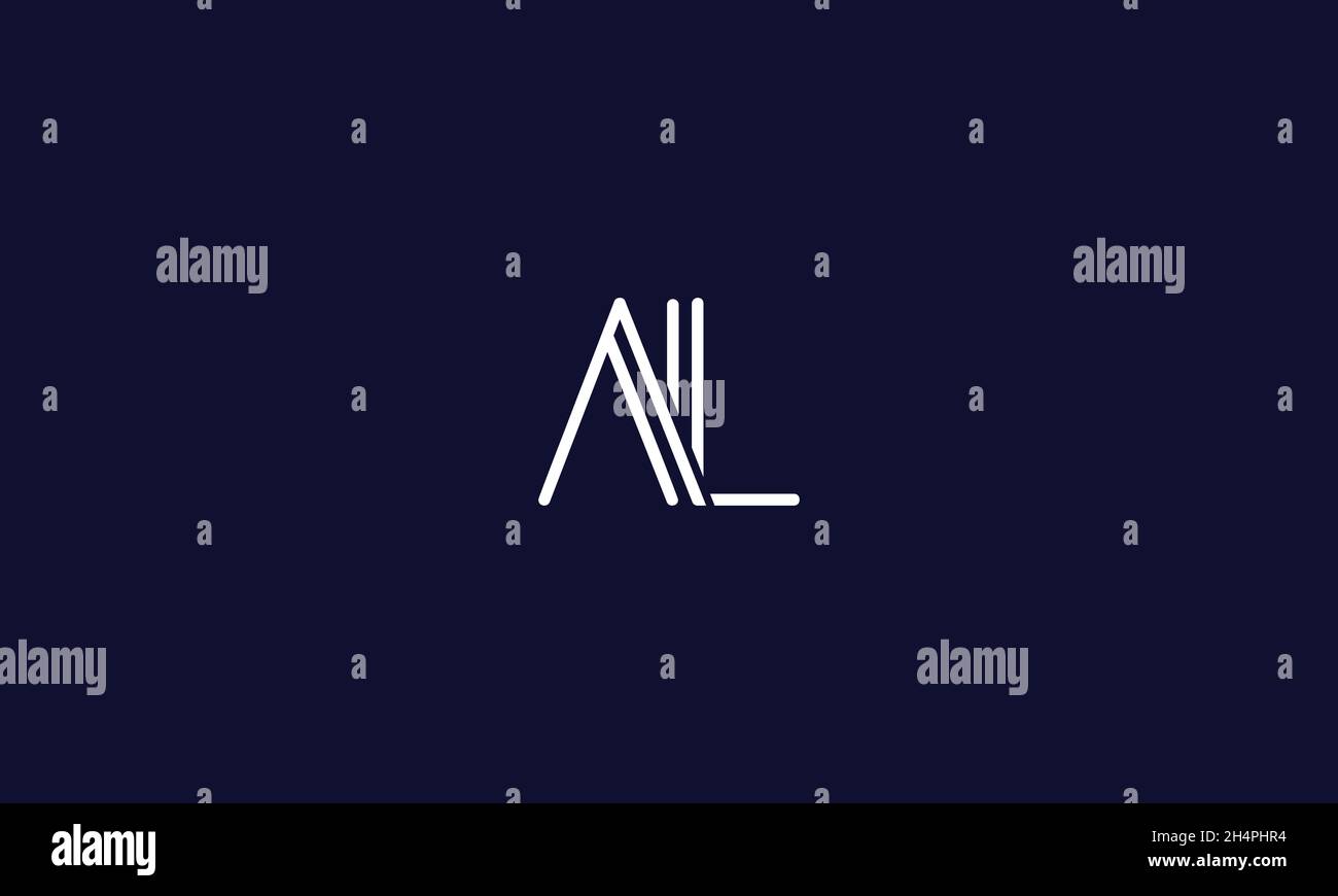 LETTERS AL LOGO DESIGN WITH NEGATIVE SPACE EFFECT FOR ILLUSTRATION USE ...