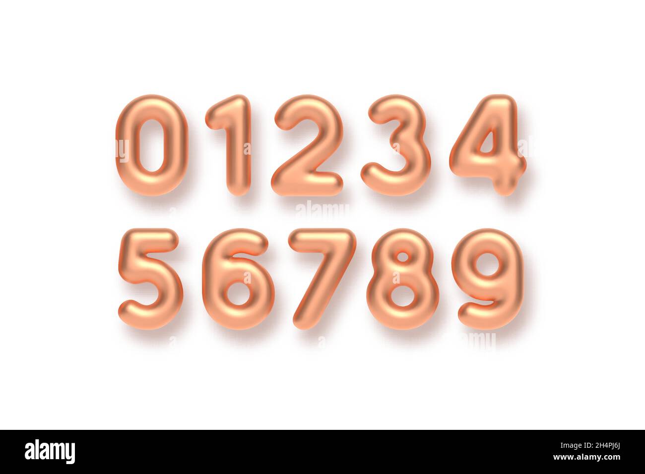 Copper numbers vector set Stock Vector Image & Art - Alamy