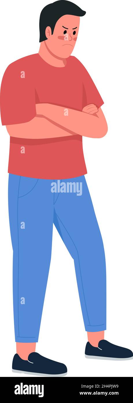 Irritated man semi flat color vector character Stock Vector Image & Art ...