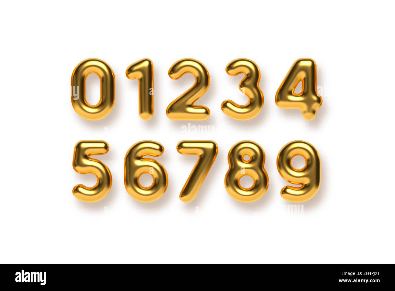 Golden numbers vector set Stock Vector Image & Art - Alamy