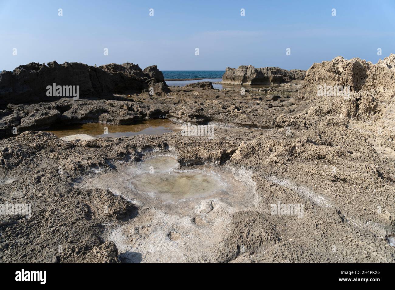 Tel Dor National Site An ancient port on Dor Beach Stock Photo - Alamy