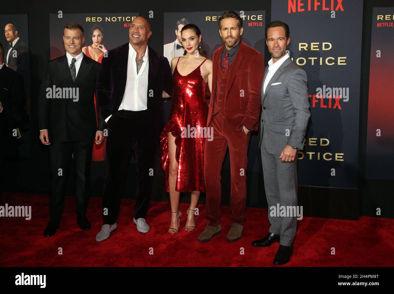 Los Angeles, Ca. 3rd Nov, 2021. Dwayne Johnson, Gal Gadot, Ryan ...