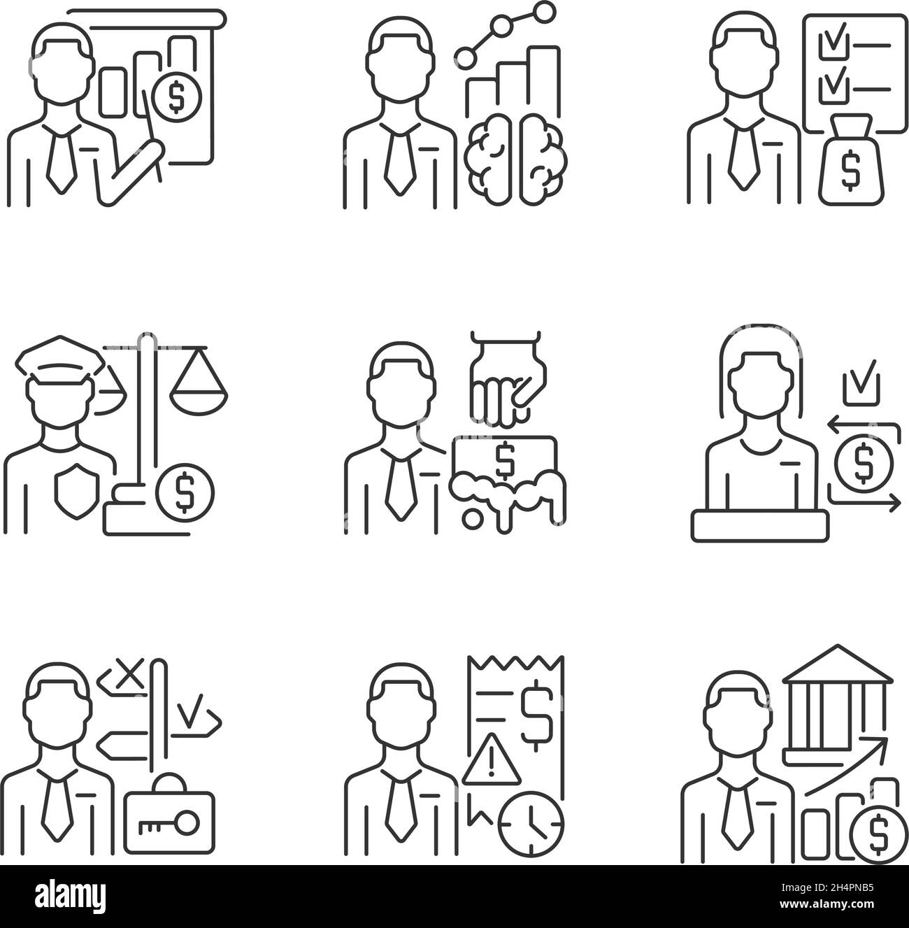 Concept budget icons in Stock Vector Images - Alamy