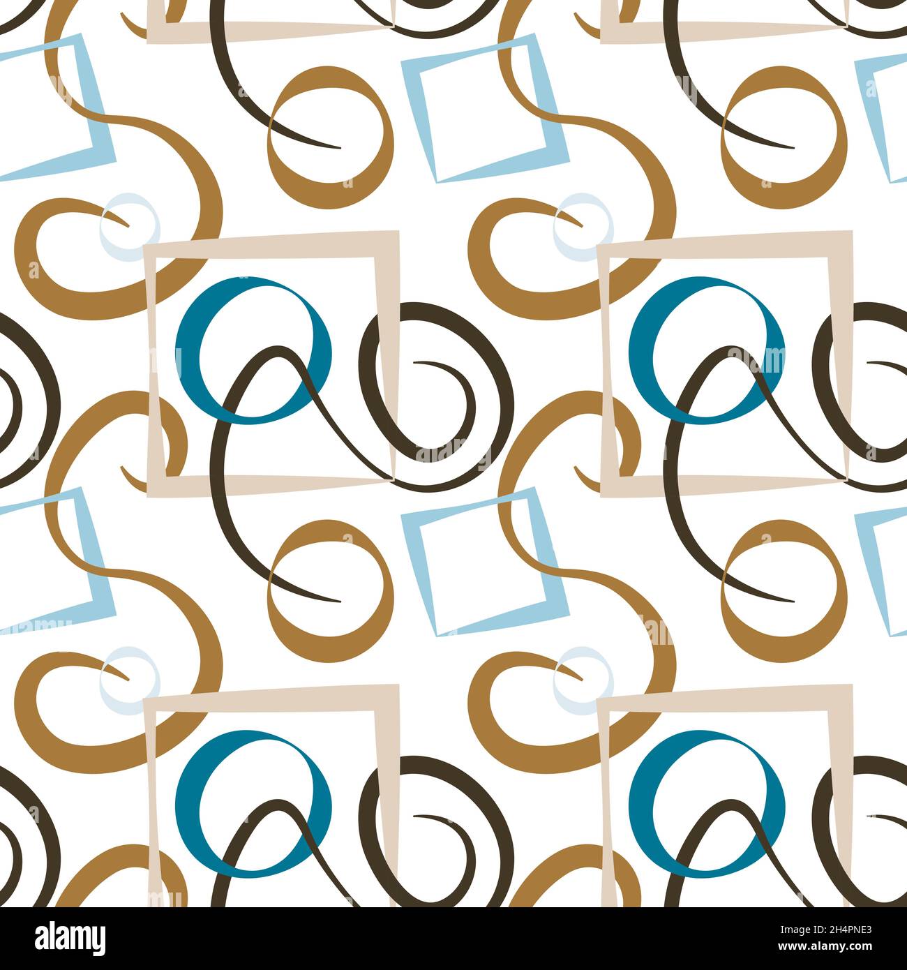 Seamless pattern, infinite texture - Illustration on a square ...