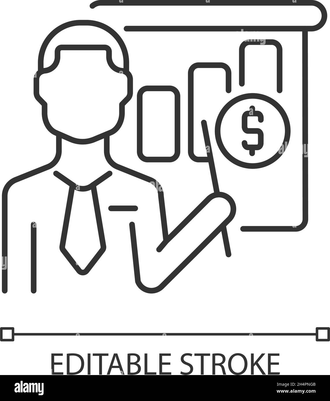 Business teacher linear icon Stock Vector Image & Art - Alamy