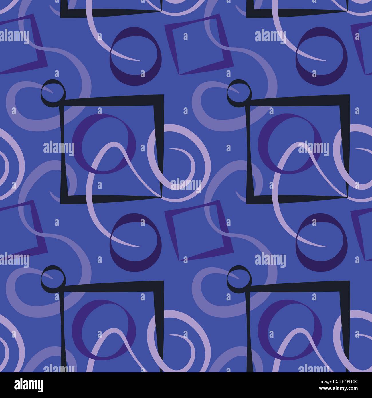 Seamless pattern, infinite texture - Illustration on a square ...