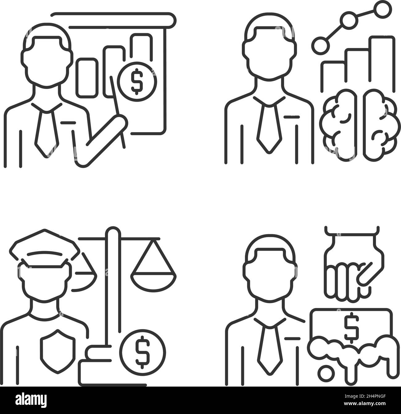 Finance literacy and law linear icons set Stock Vector Image & Art - Alamy