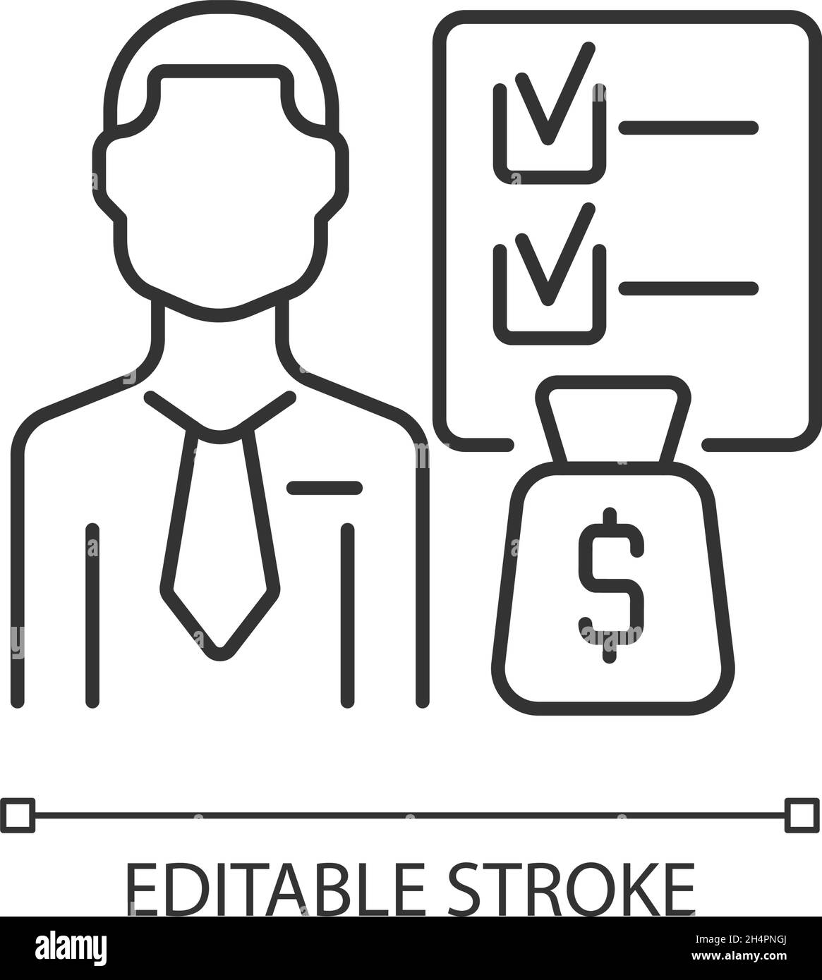 Financial planner linear icon Stock Vector Image & Art - Alamy