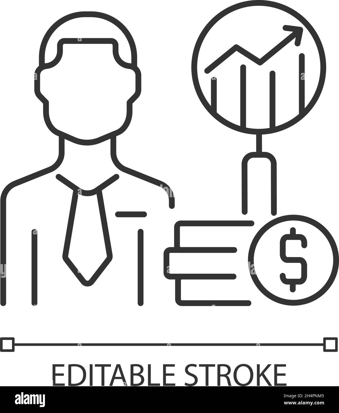 Financial data analysis linear Black and White Stock Photos & Images ...