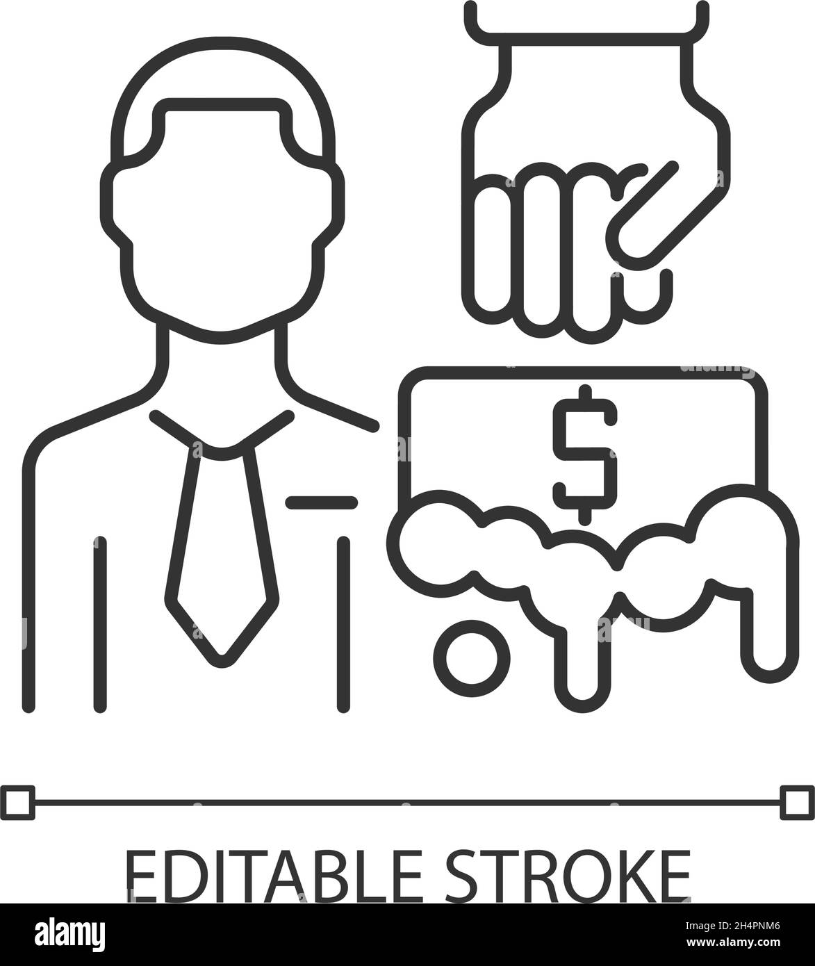 Anti-money laundering auditor linear icon Stock Vector Image & Art - Alamy