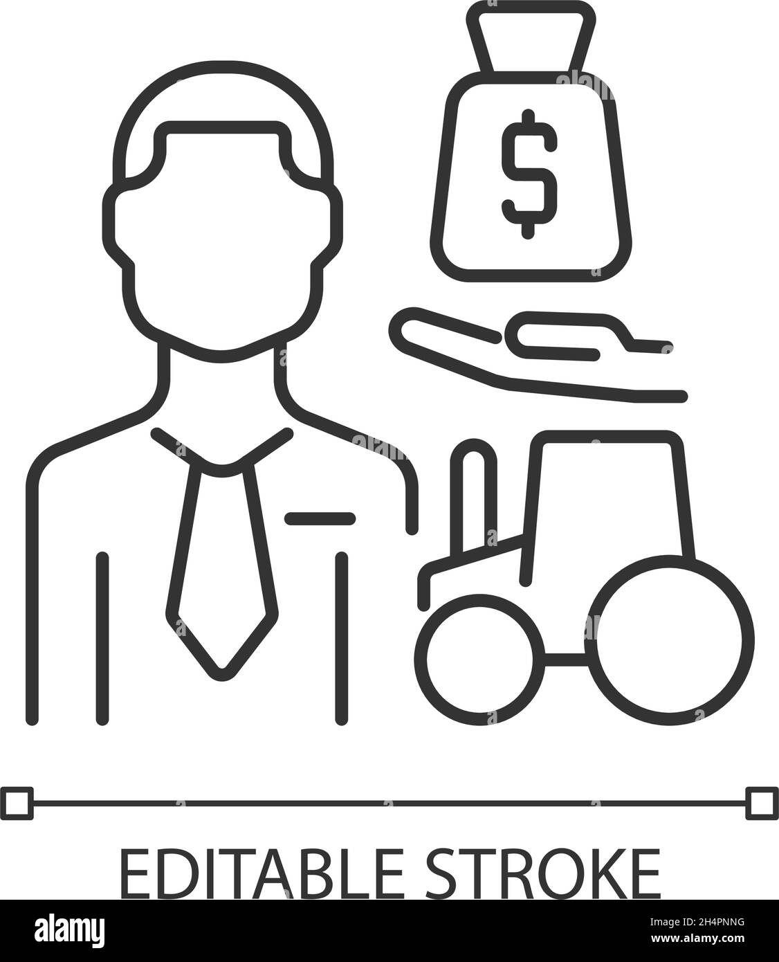 Agricultural lender linear icon Stock Vector Image & Art - Alamy