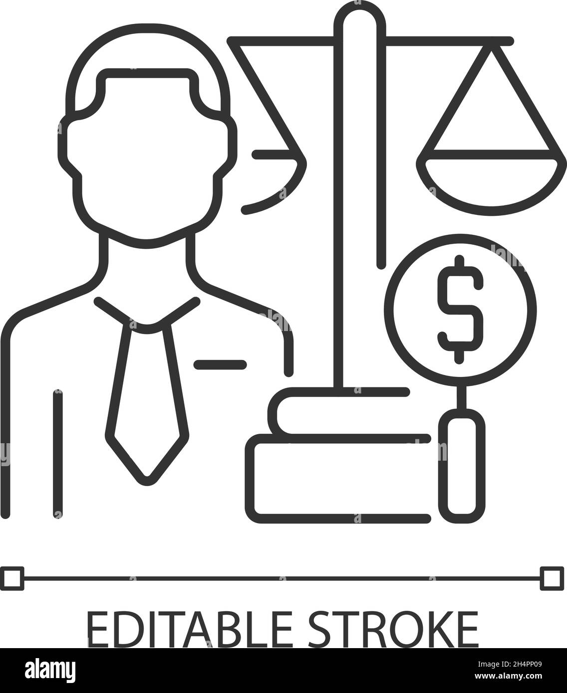 Financial examiner linear icon Stock Vector Image & Art - Alamy