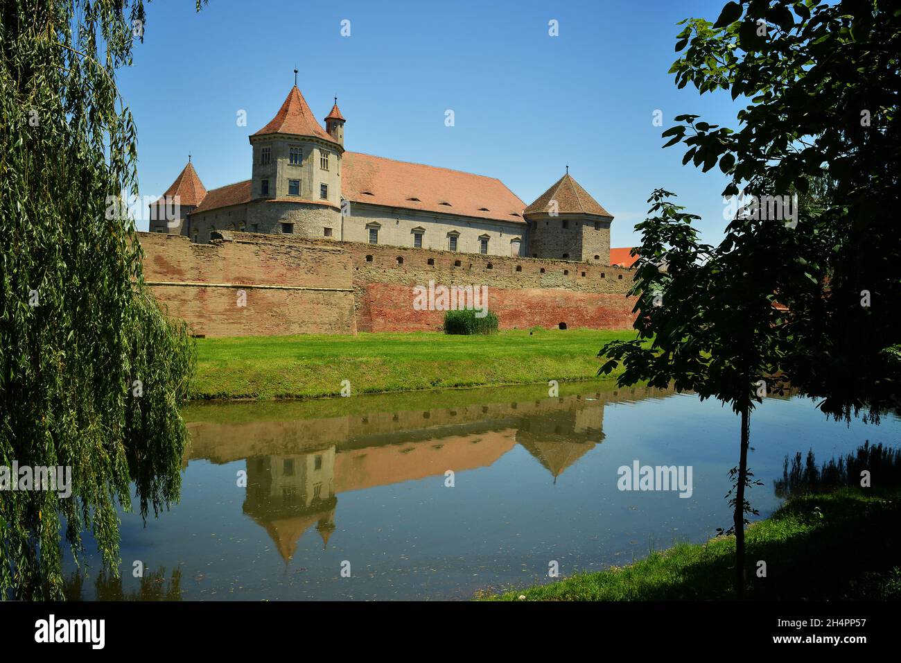 Fagaras castle, castle, histoty, war, water, trees, romania ...