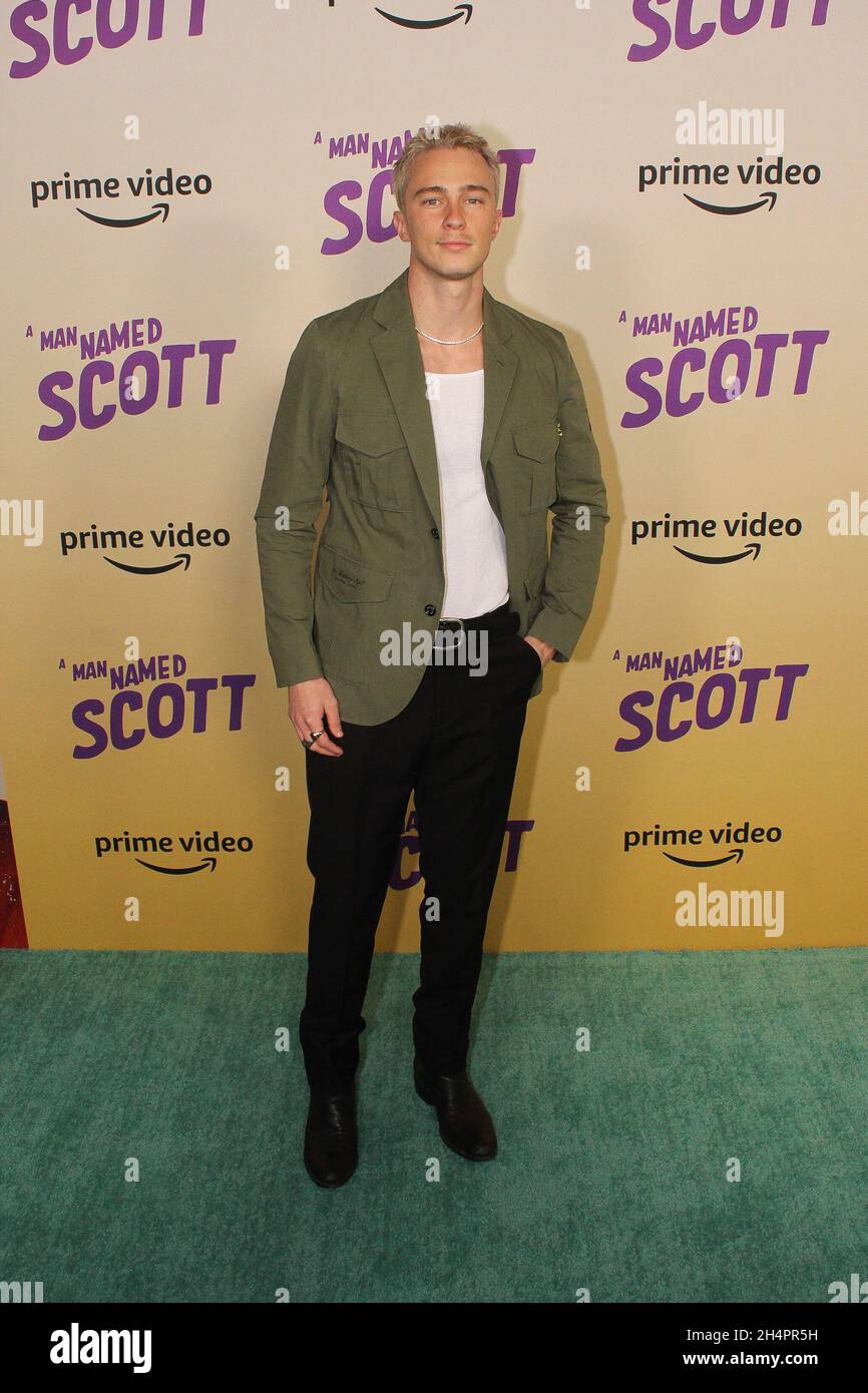 Drew Starkey arrives at the premiere of A MAN NAMED SCOTT at The Hammer ...