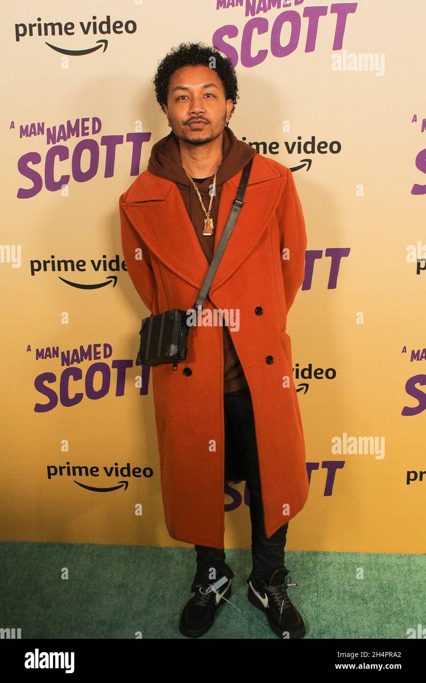 Chaun Legend arrives at the premiere of A MAN NAMED SCOTT at The Hammer ...