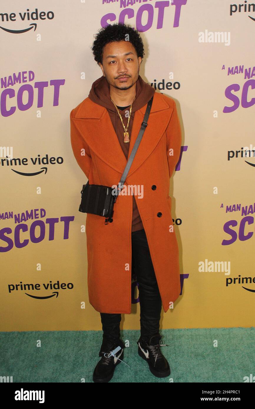 Chaun Legend arrives at the premiere of A MAN NAMED SCOTT at The Hammer ...