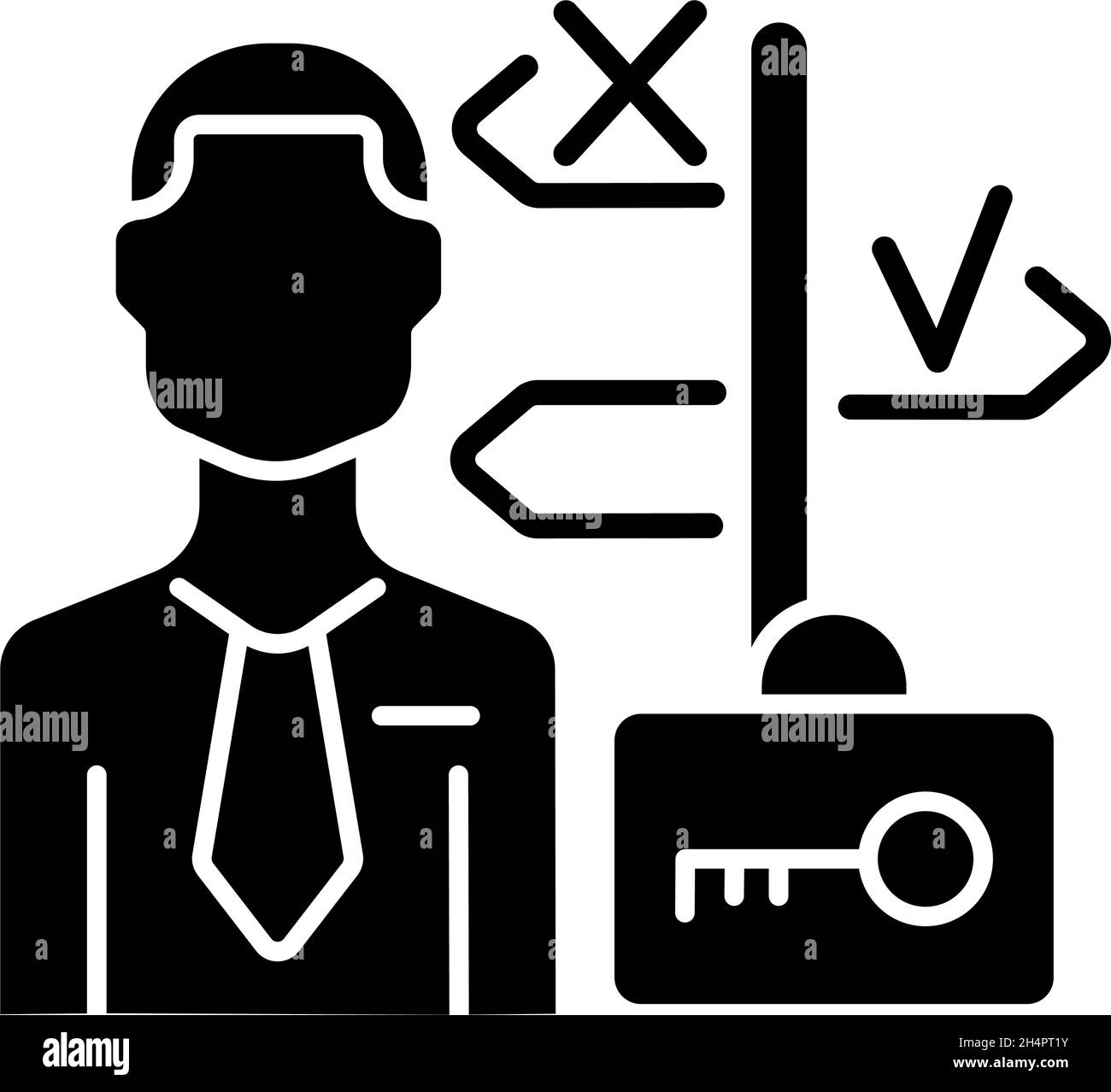 Portfolio manager black glyph icon Stock Vector Image & Art - Alamy