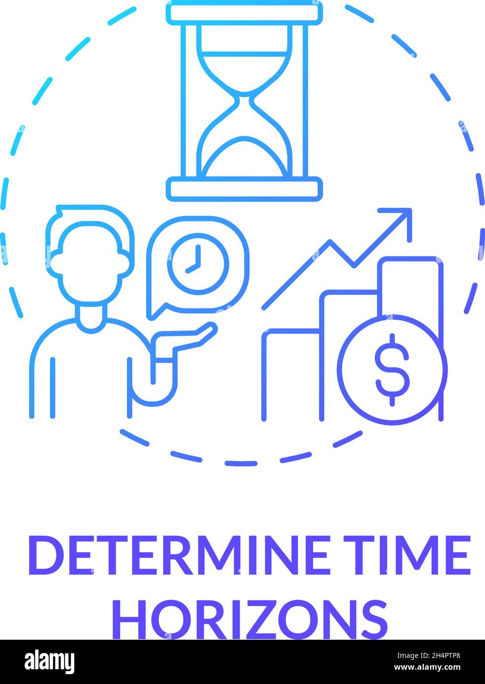 Investment timeline calculation concept icon Stock Vector Image & Art ...
