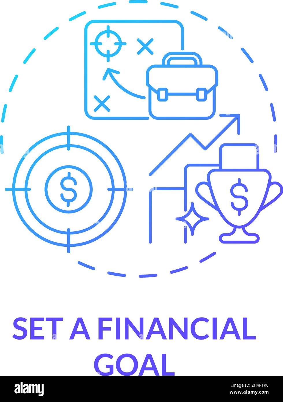 Setting goals concept icon Stock Vector Image & Art - Alamy