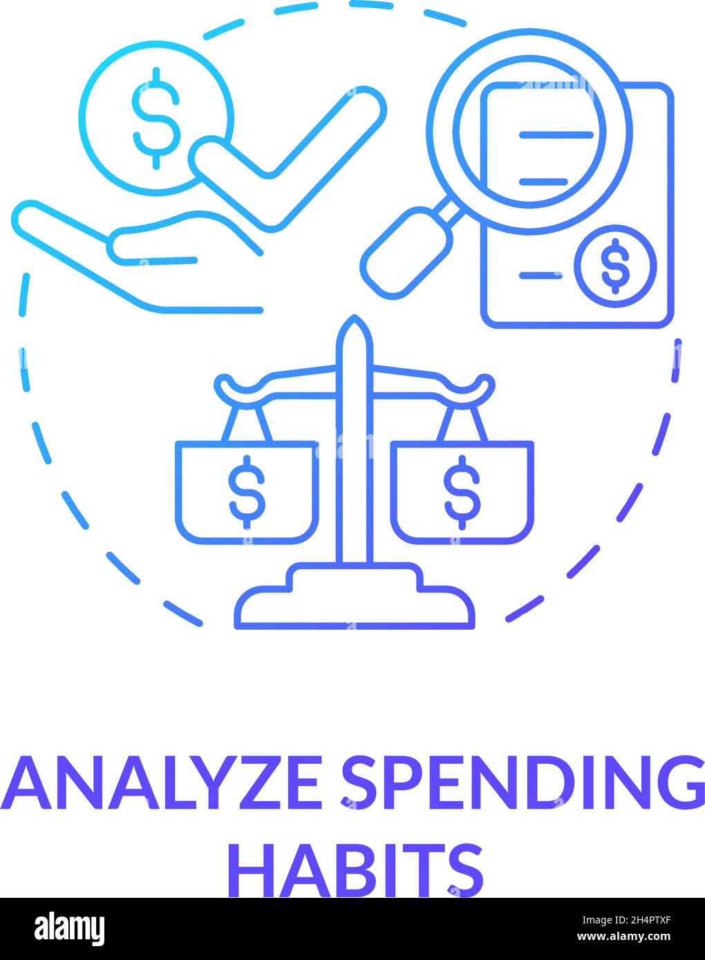 Develop spending habits concept icon Stock Vector Image & Art - Alamy