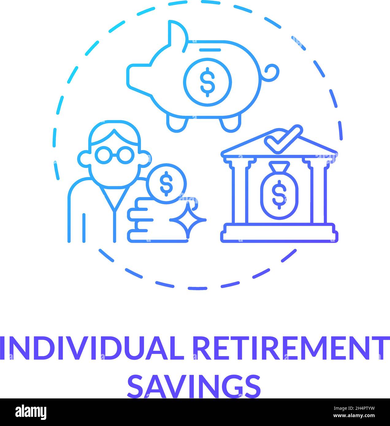 Individual retiral savings concept icon Stock Vector Image & Art - Alamy