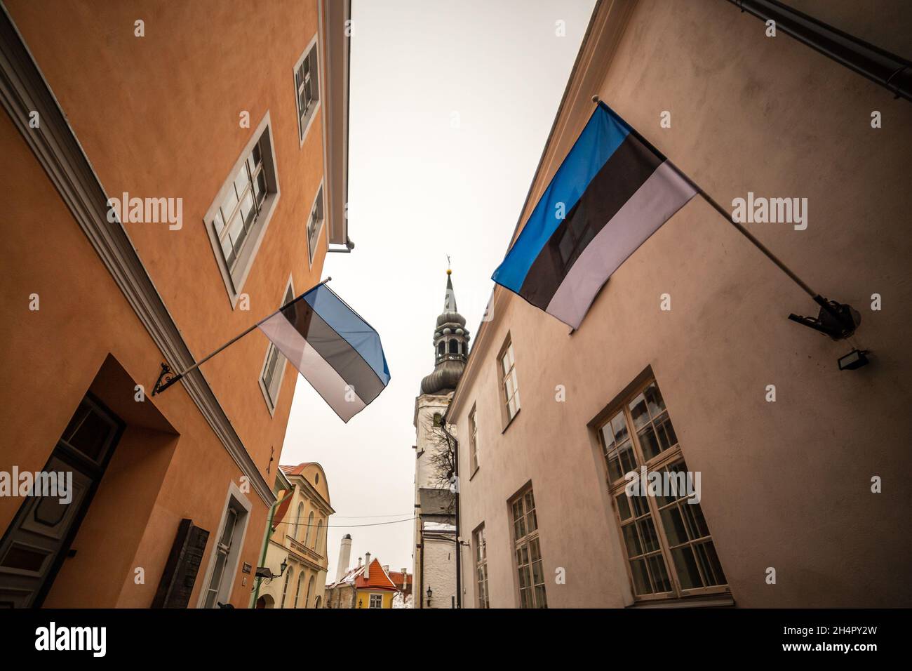 Tallinn flag hi-res stock photography and images - Alamy