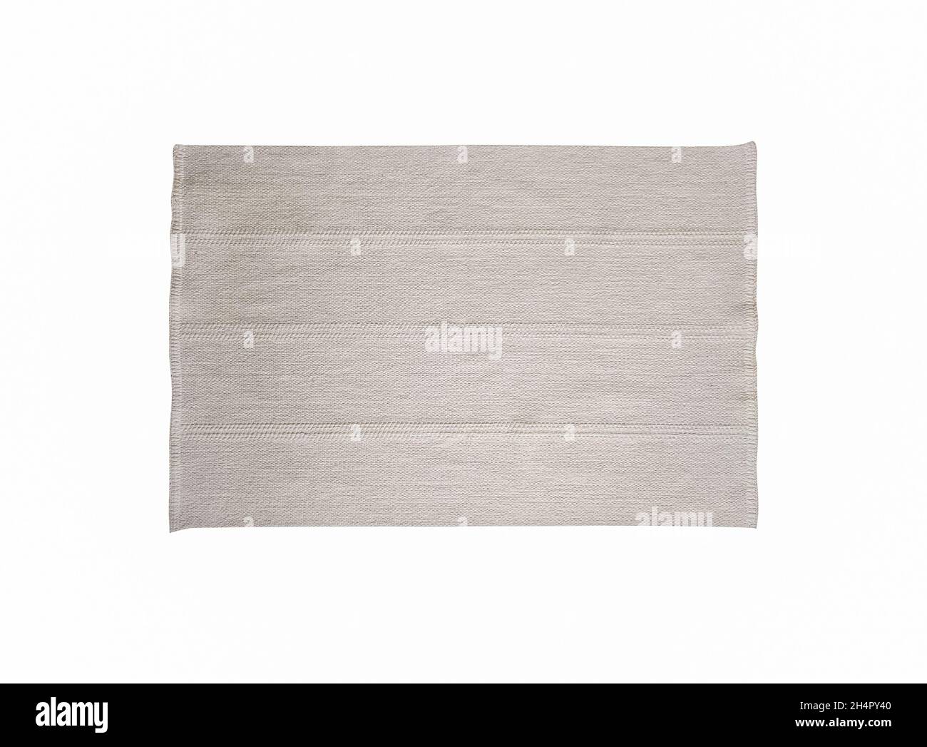 White cotton mat linen isolated on white background Stock Photo - Alamy