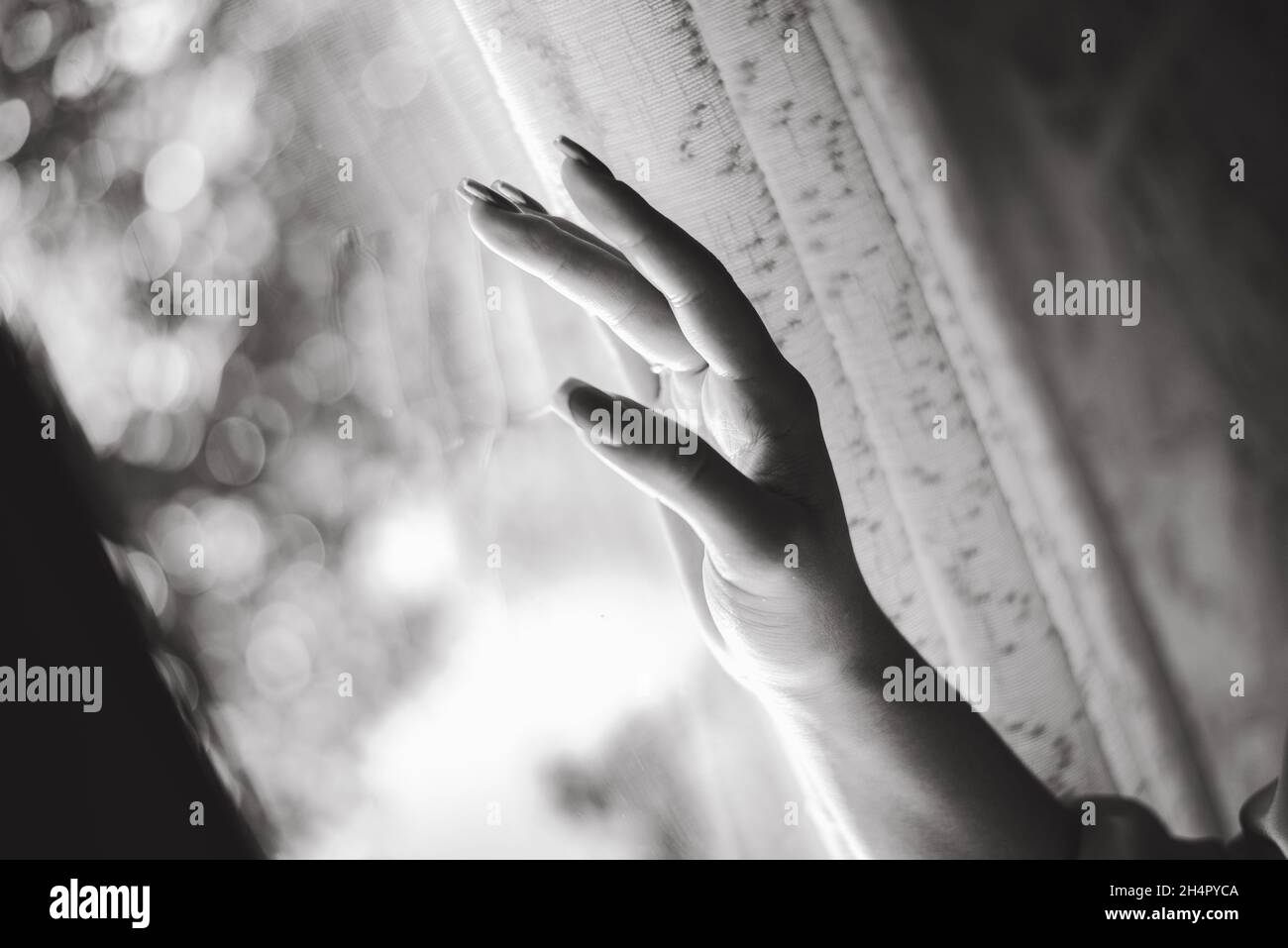 Grayscale shot of a hand Stock Photo - Alamy