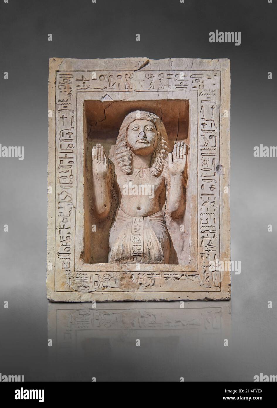 Ancient Egyptian Pyramidion fragment from the tomb of Minnakht, 1327 ...