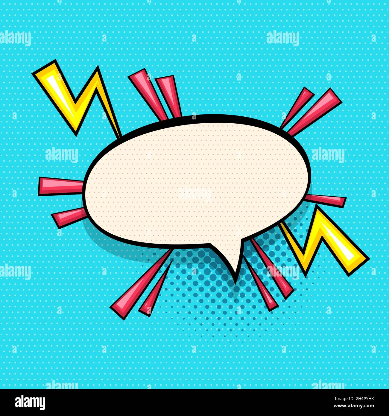 Yellow comics speech bubble for text Stock Vector Image & Art - Alamy