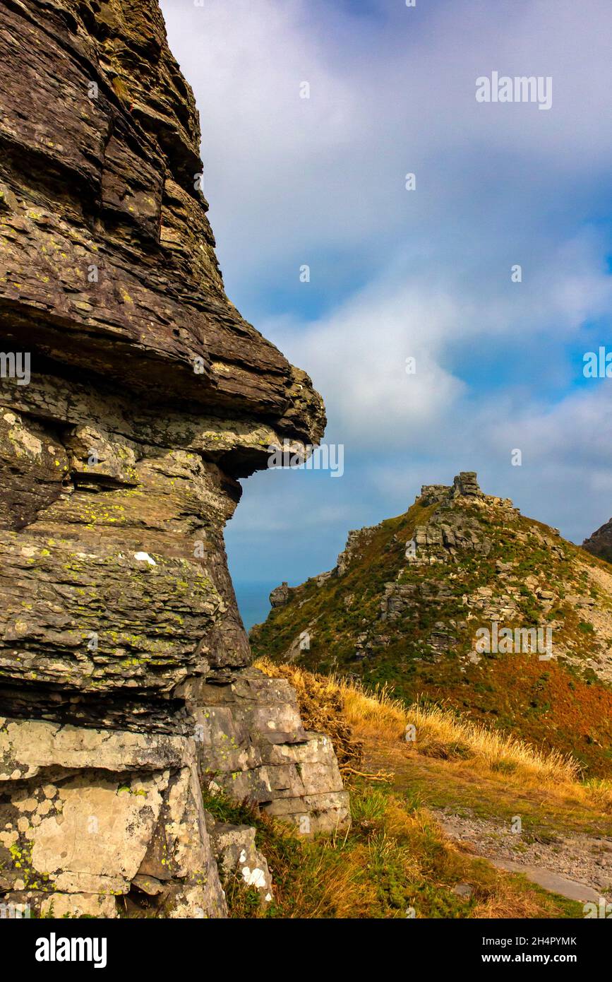 Rugged Jack at The Valley of Rocks near Lynmouth in Exmoor National ...