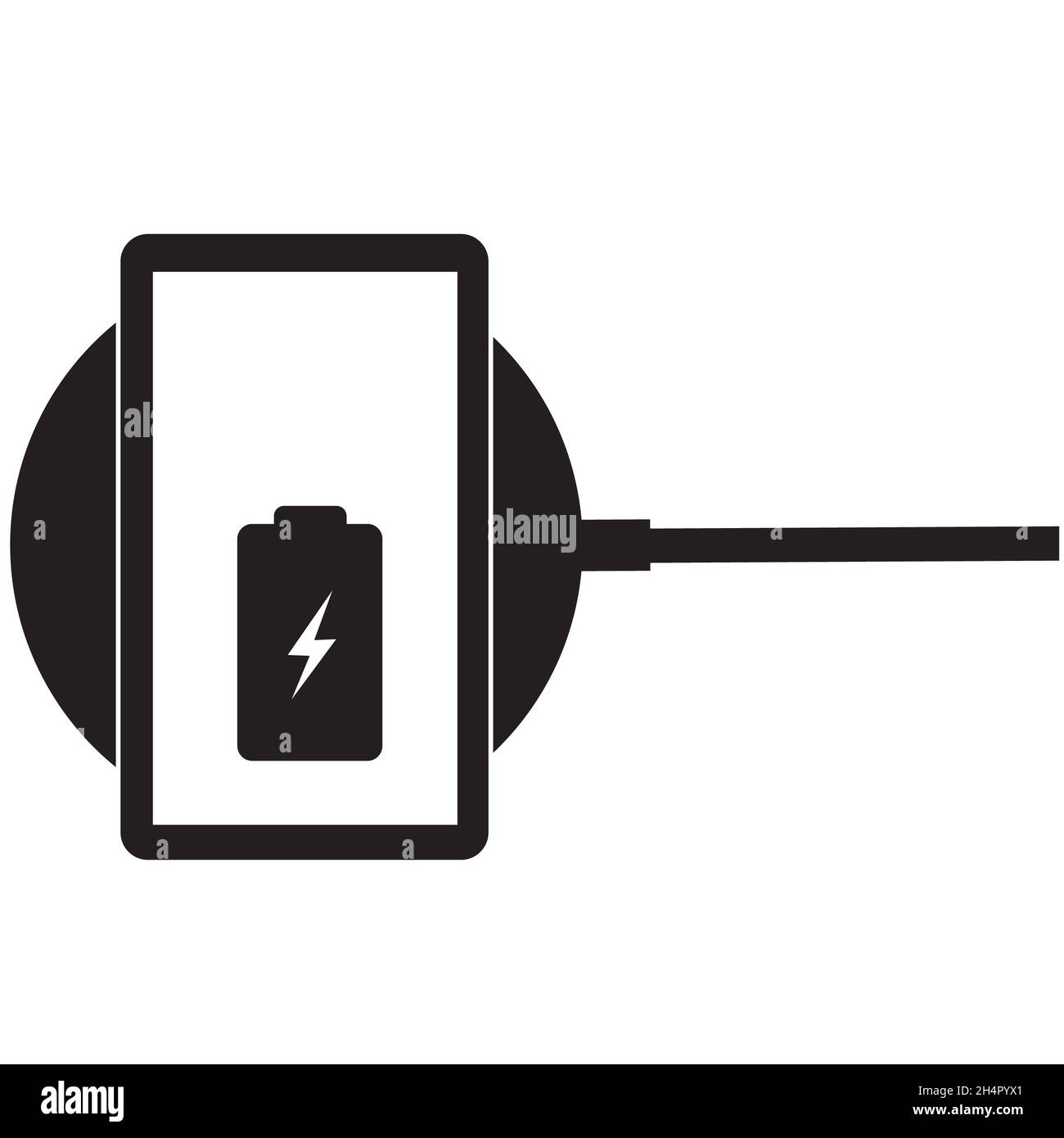 Smartphone charging on wireless charger. Wireless charging smartphone ...