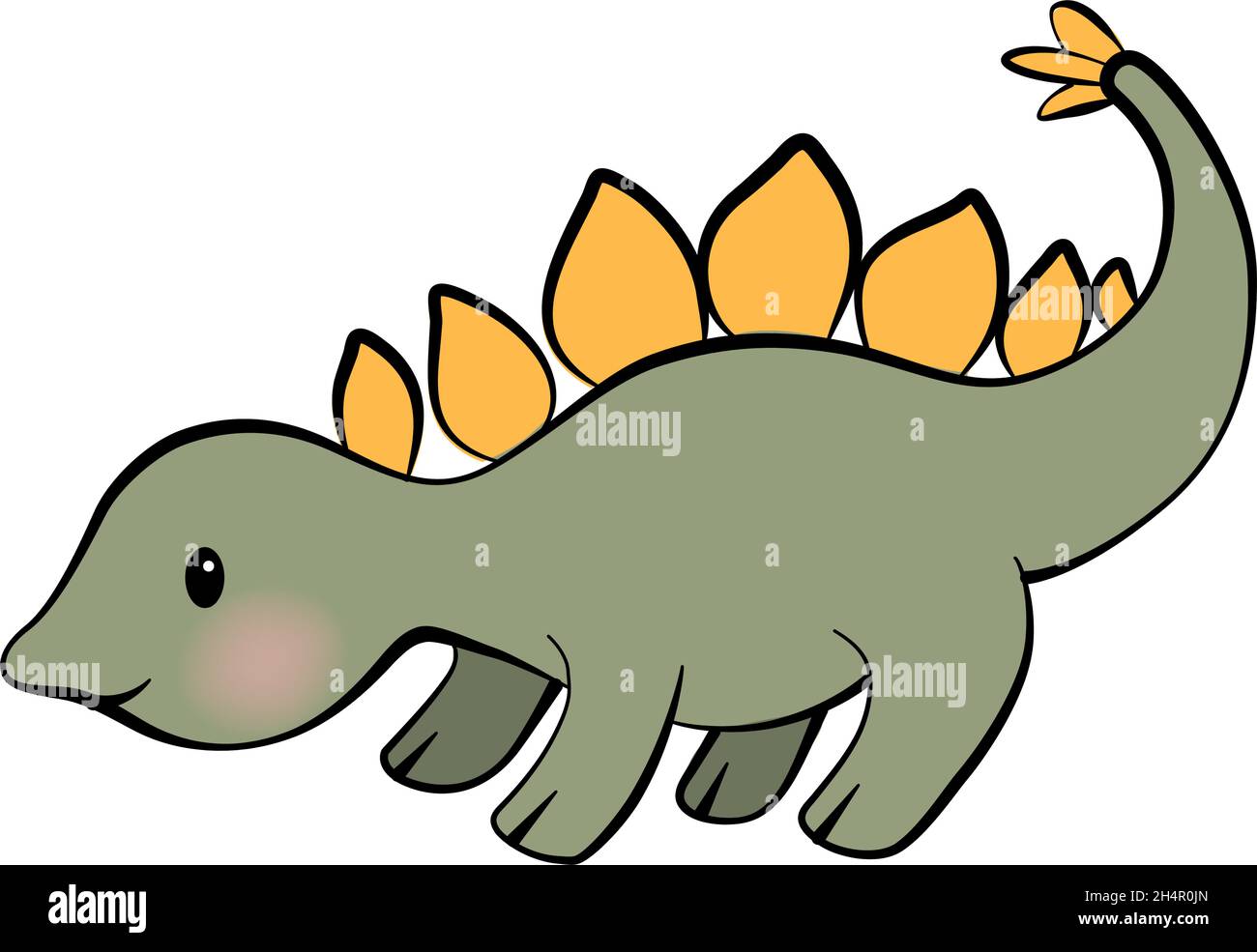 Baby Stegosaurus Clipart Spiked Stegosaurus Dino SVG, Dinosaur