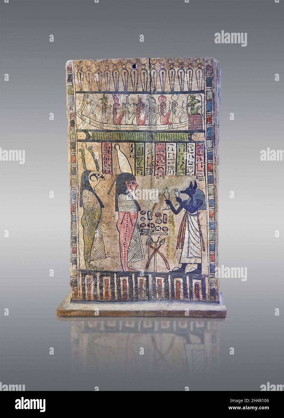 Ptolemaic Egyptian stele Funerary box with Anubis, 332-30BC, Louvre ...