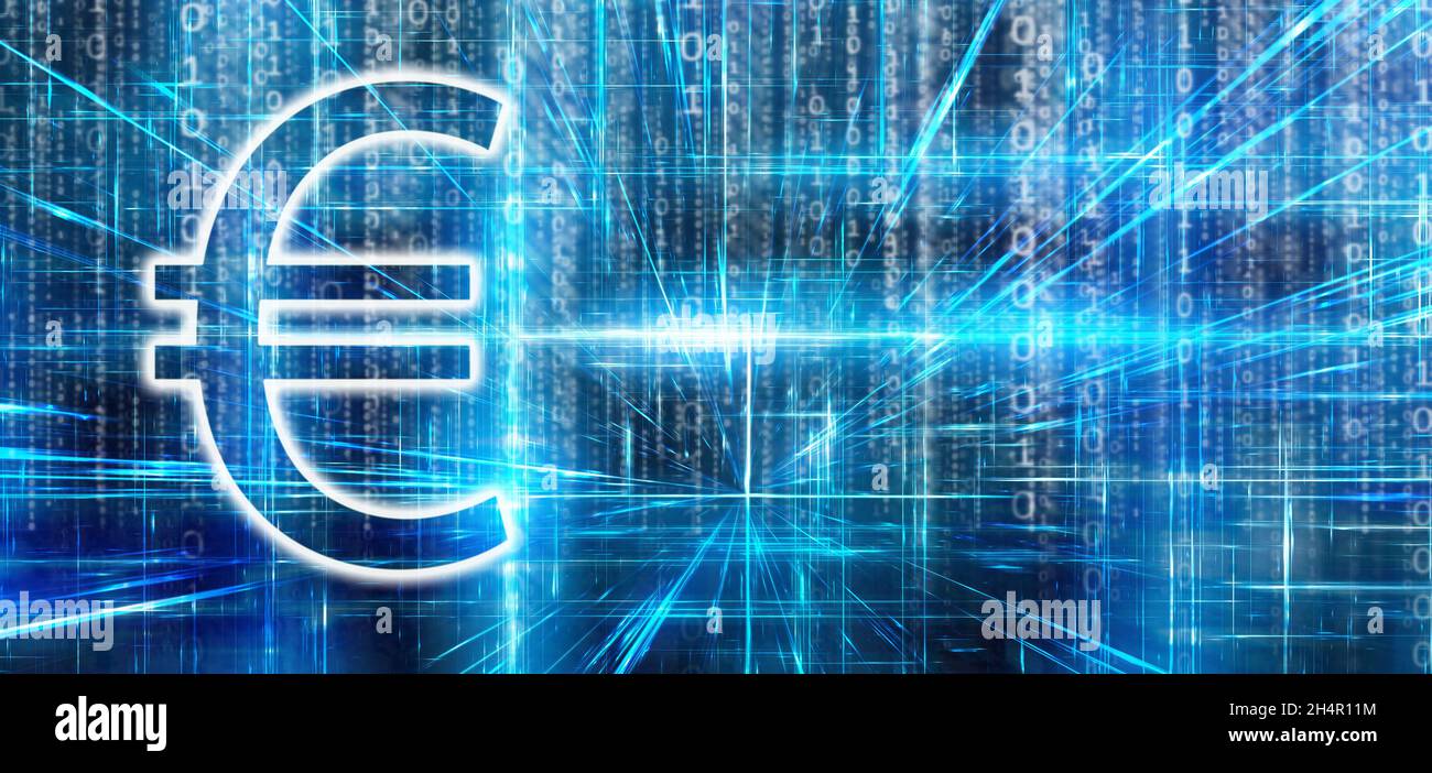 digital euro concept Stock Photo - Alamy