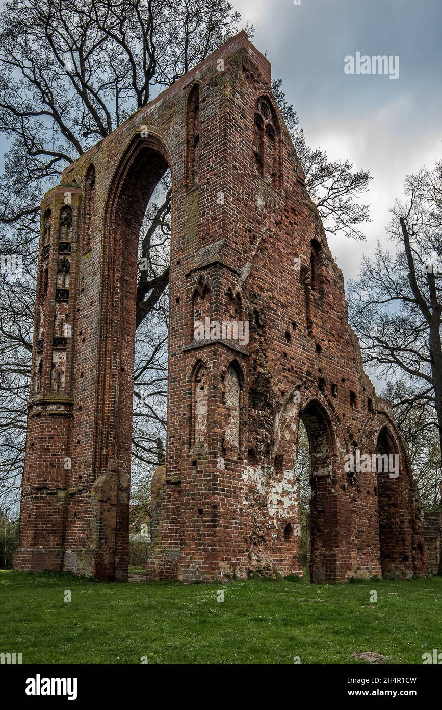 Monastery ruin Eldena near Greifswald, Germany Stock Photo - Alamy
