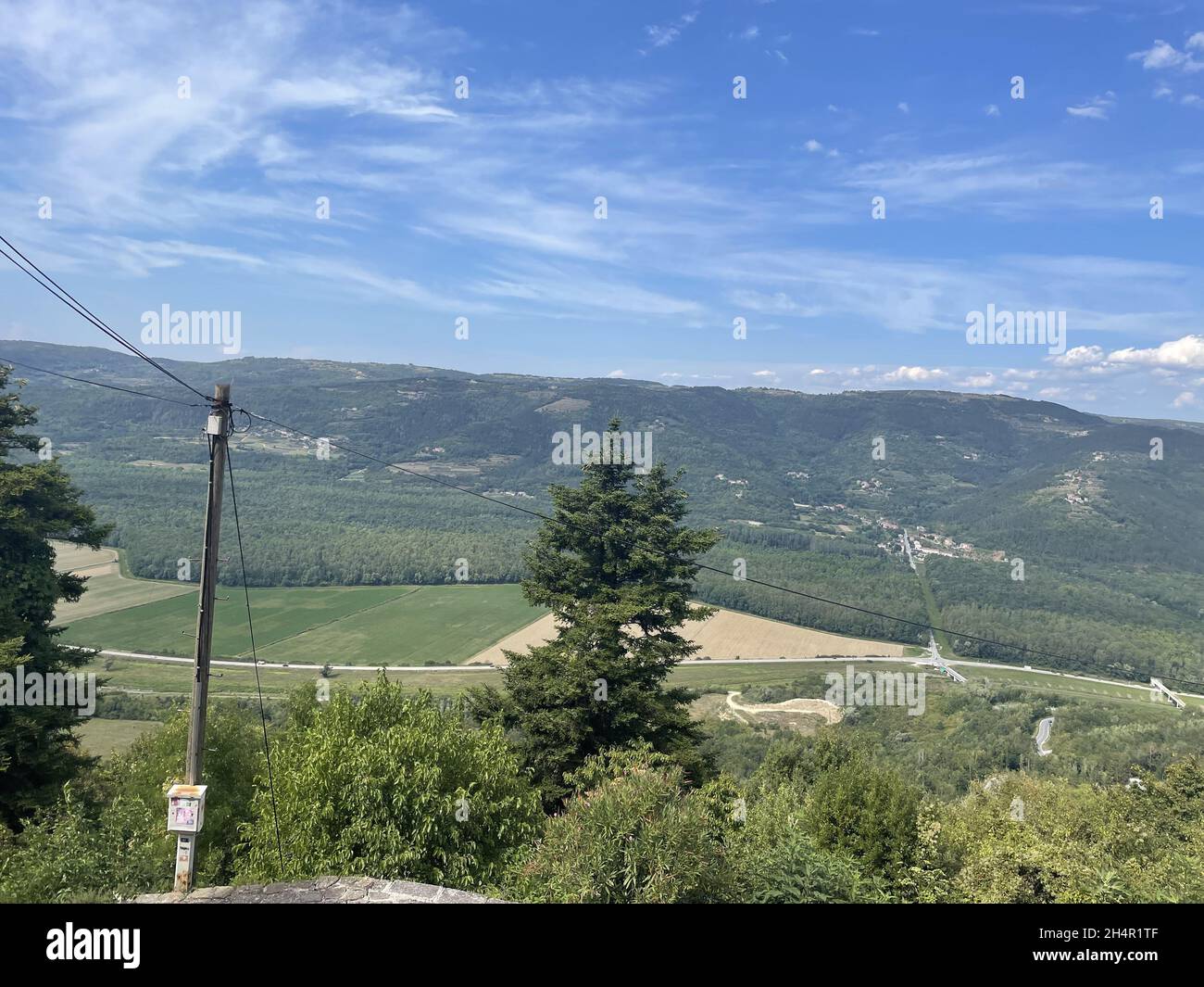 Scenic hilly landscape in the summer countryside Stock Photo - Alamy