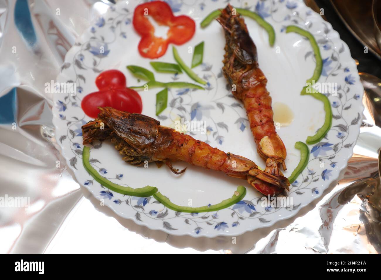 KOLKATA, INDIA - Sep 09, 2021: Indian Traditional Chingri Macher Malai ...